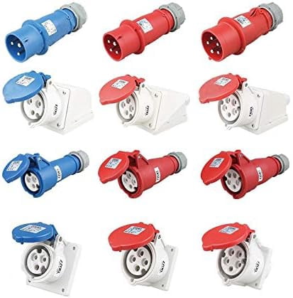 WCX Blue Industrial Plug & Sockets - IP44 3Pin 16A Industrial Site Plug ...