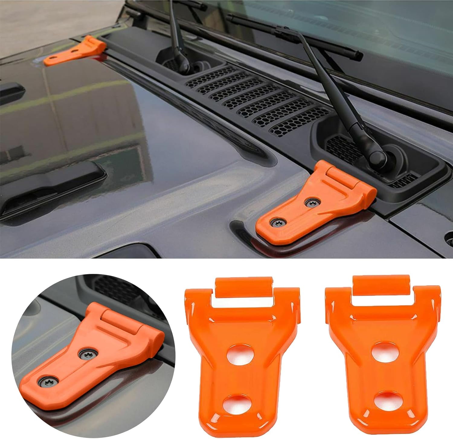 WCX Front Engine Hood Hinge Cover 1 Pair Trim Exterior Decoration ...