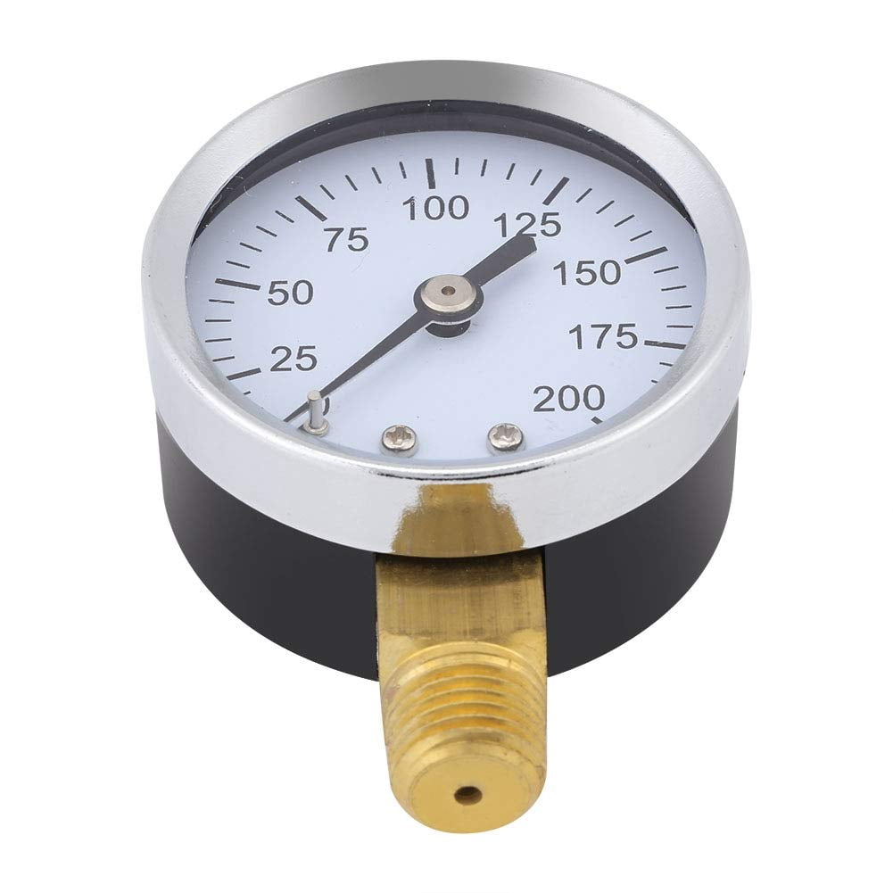 WCX Fuel Pressure Gauge, Stable 0-200psi 1/4in NPT Thread Mount Air ...