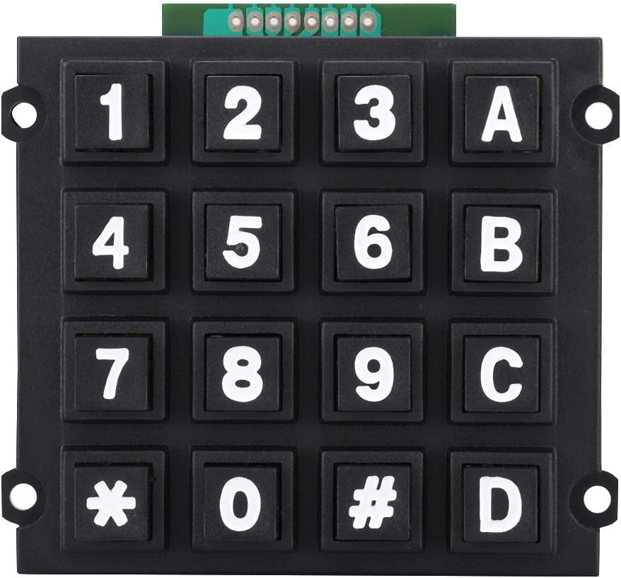 Wcx Matrix Keypad Keyboard Modules With 16 Keys 4x4 Push Buttons External Big Keypad