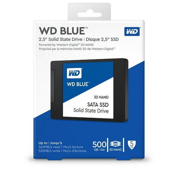 Western Digital WD Blue 2.5-Inch 500GB Internal Solid State Hard Drive for Laptop - 3D NAND SATA ...