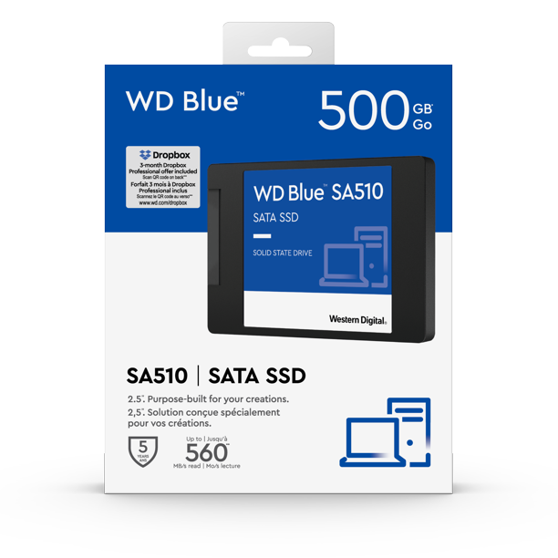 WD Blue 500GB SA510 SATA Internal Solid State Drive SSD - WDBB8H5000ANC-WRWN - Walmart.com