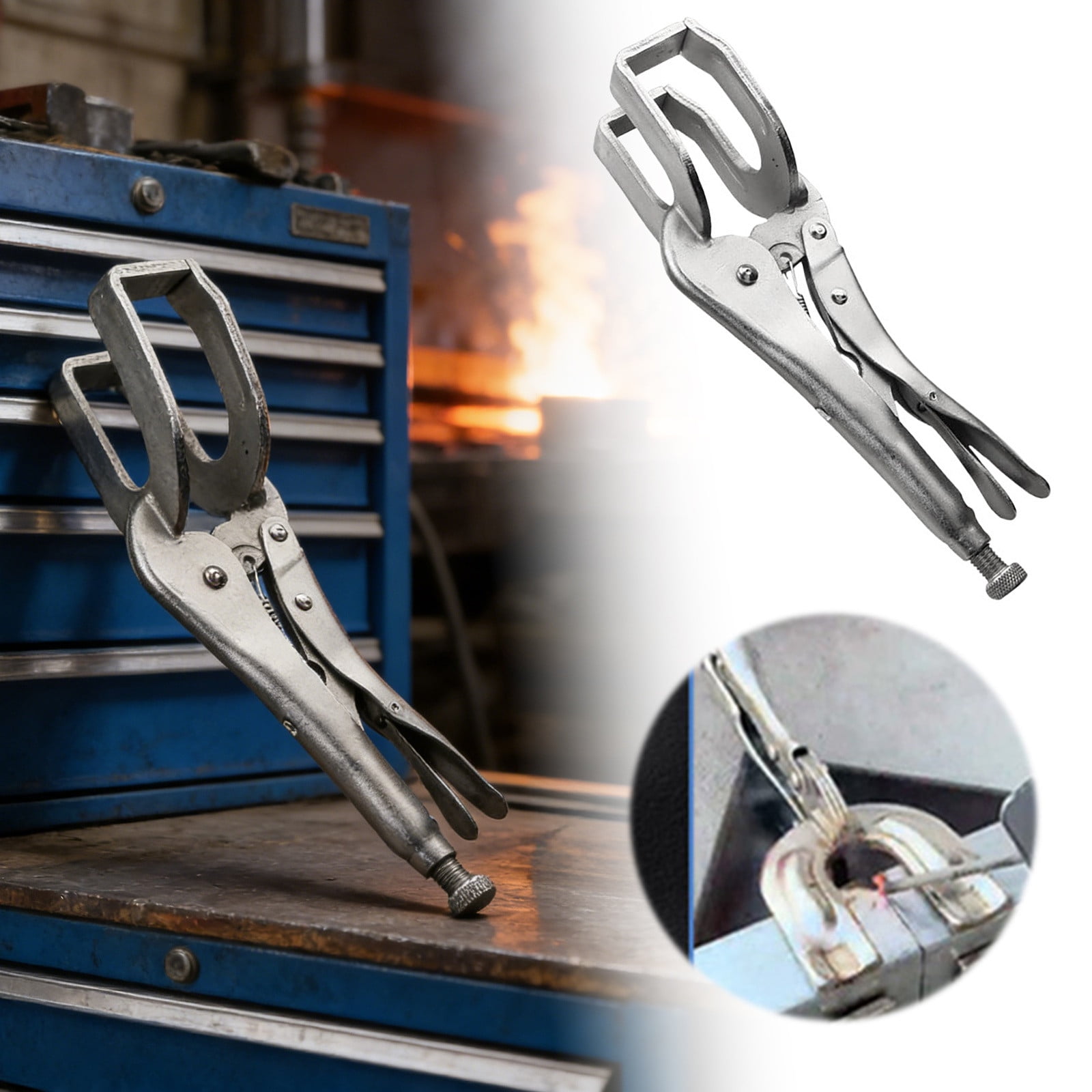 WD-Forest U-Shaped Locking Pliers 9" Adjustable Metal Welding Pliers ...