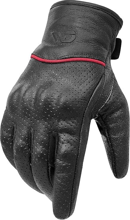 WD Motorcycle Gloves for Men and Women - Waterproof Leather Bike Gloves ...