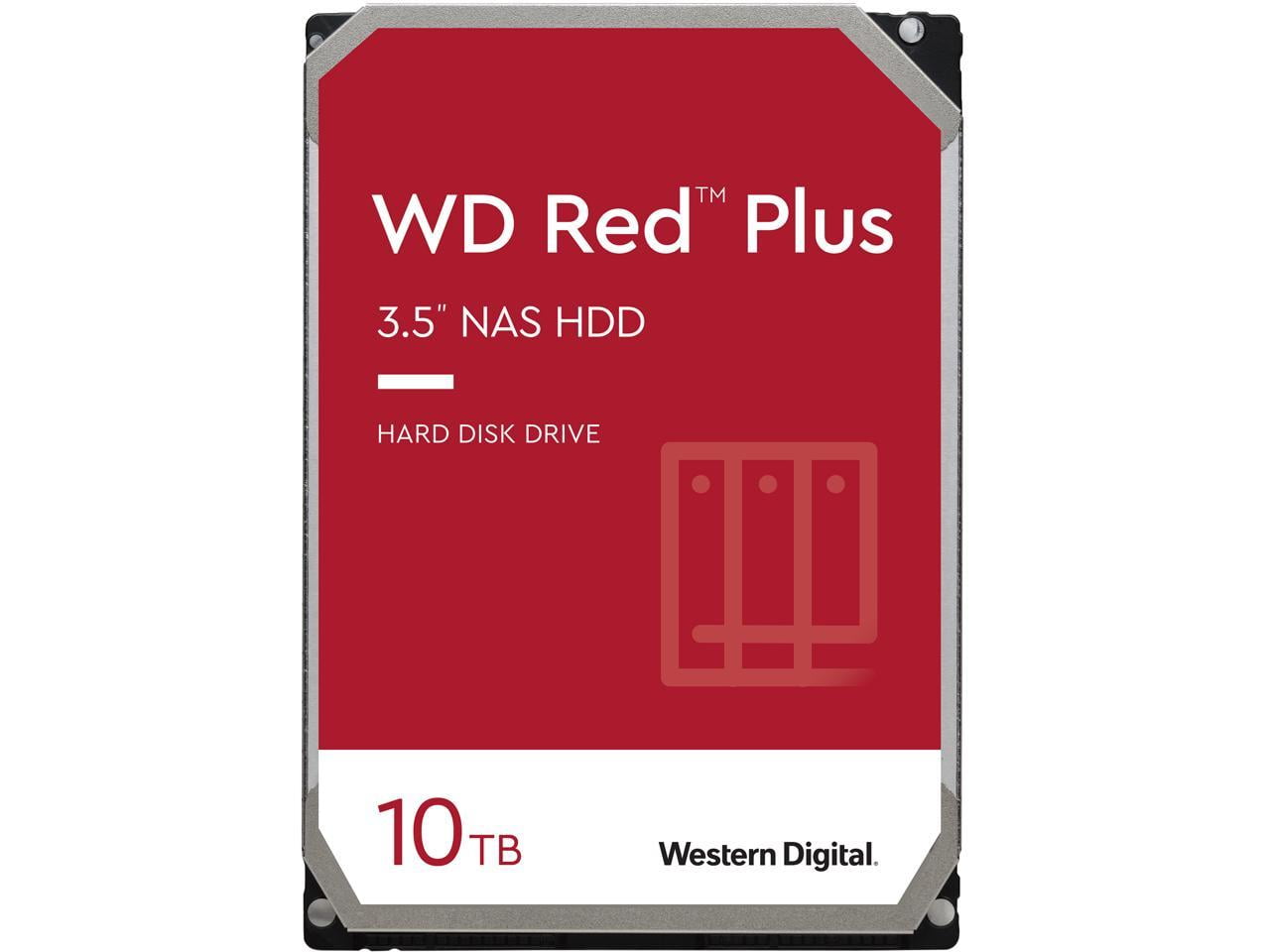 WD Red Plus 10TB NAS Hard Disk Drive - 5400 RPM Class SATA 6Gb/s, CMR ...