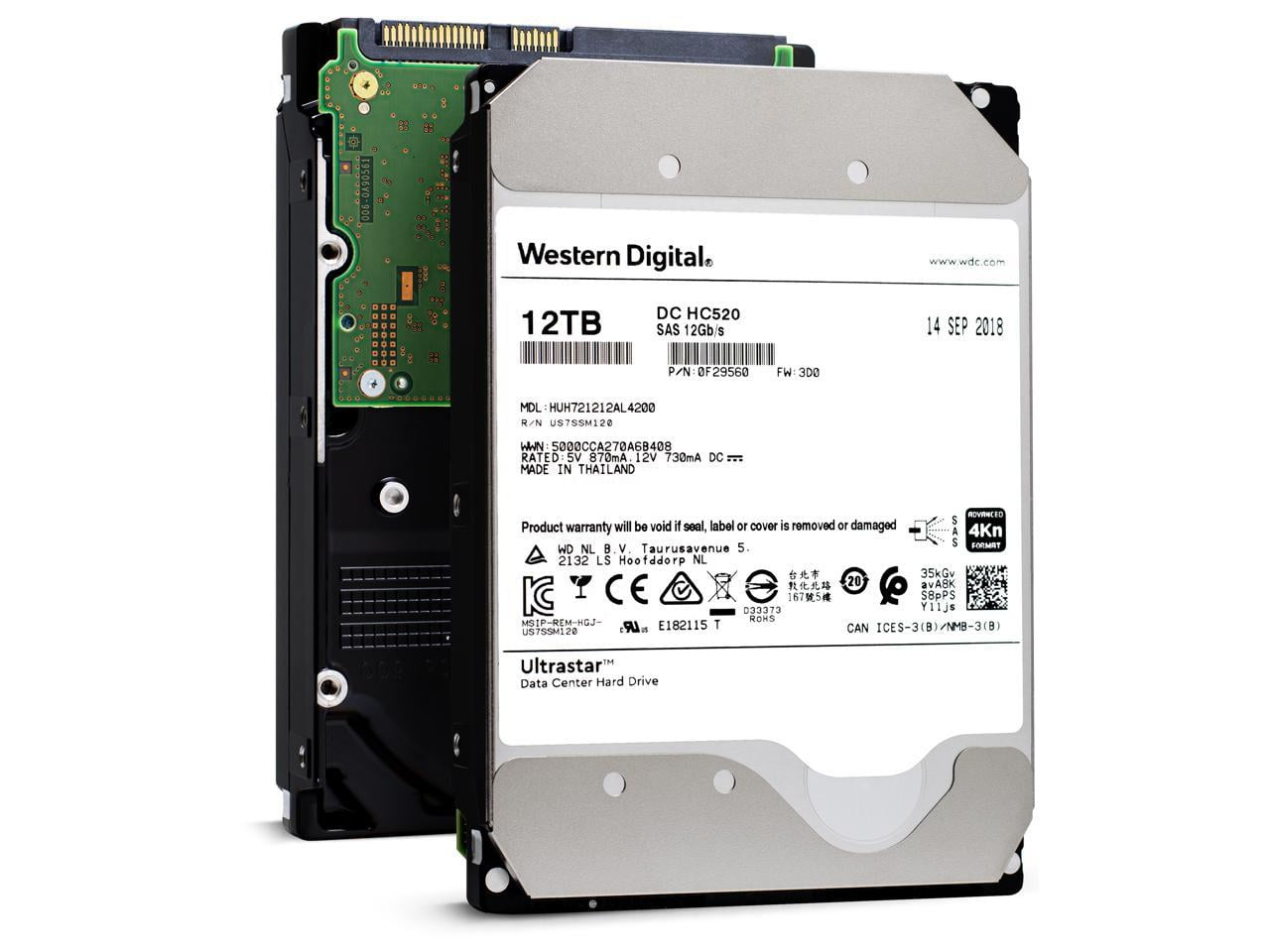 WD Ultrastar DC HC520 | HUH721212AL4200 (0F29560) | 12TB 7200 RPM 4Kn ...