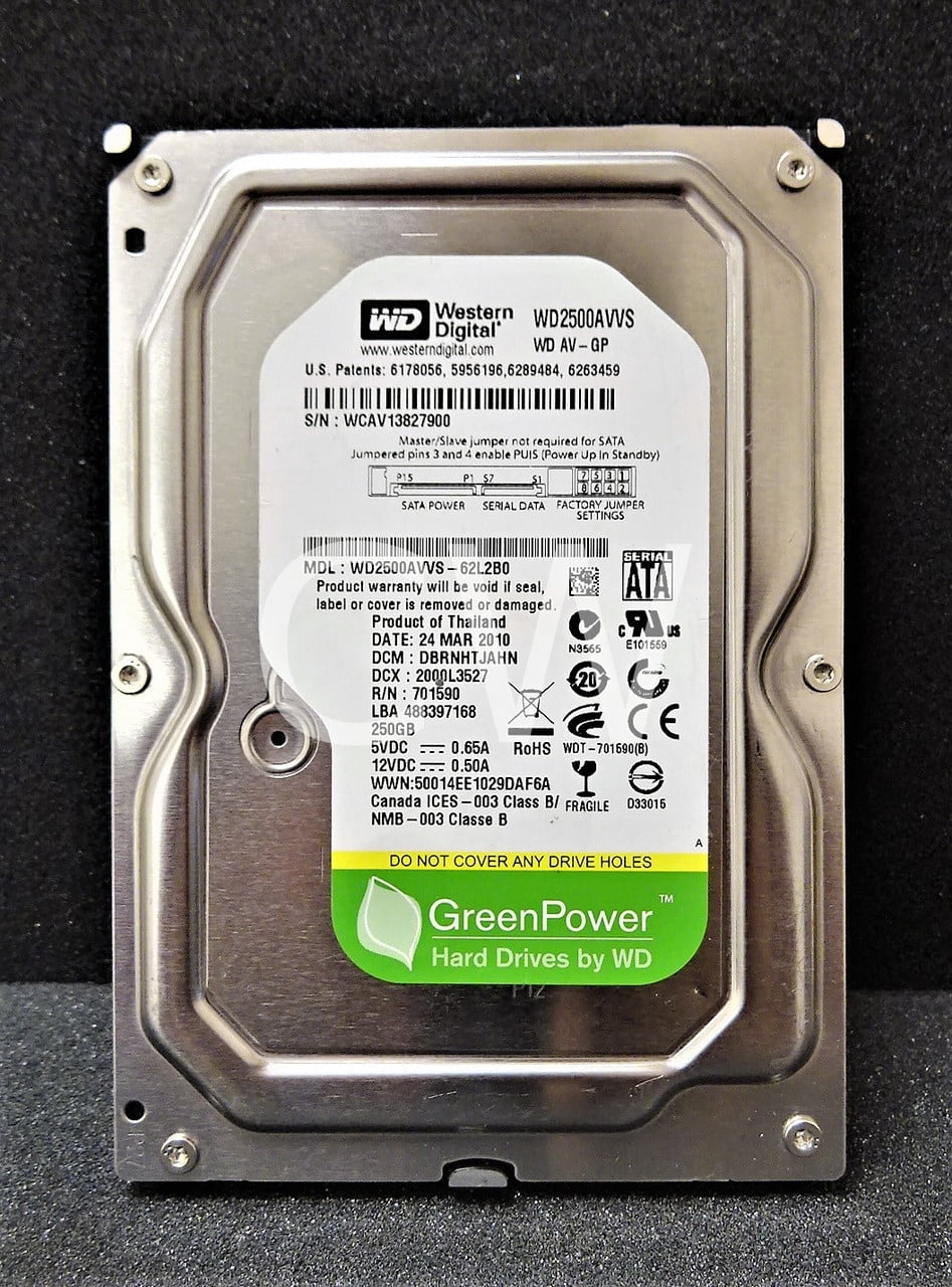 WD WD2500AVVS WD AV-GP WD2500AVVS 250 GB 3.5" Internal Hard Drive ...