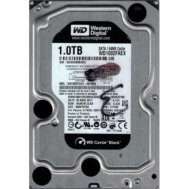 WD1002FAEX-00Y9A0 DCM: HANCNTJCAB WCAW3 Western Digital 1TB - Walmart.com