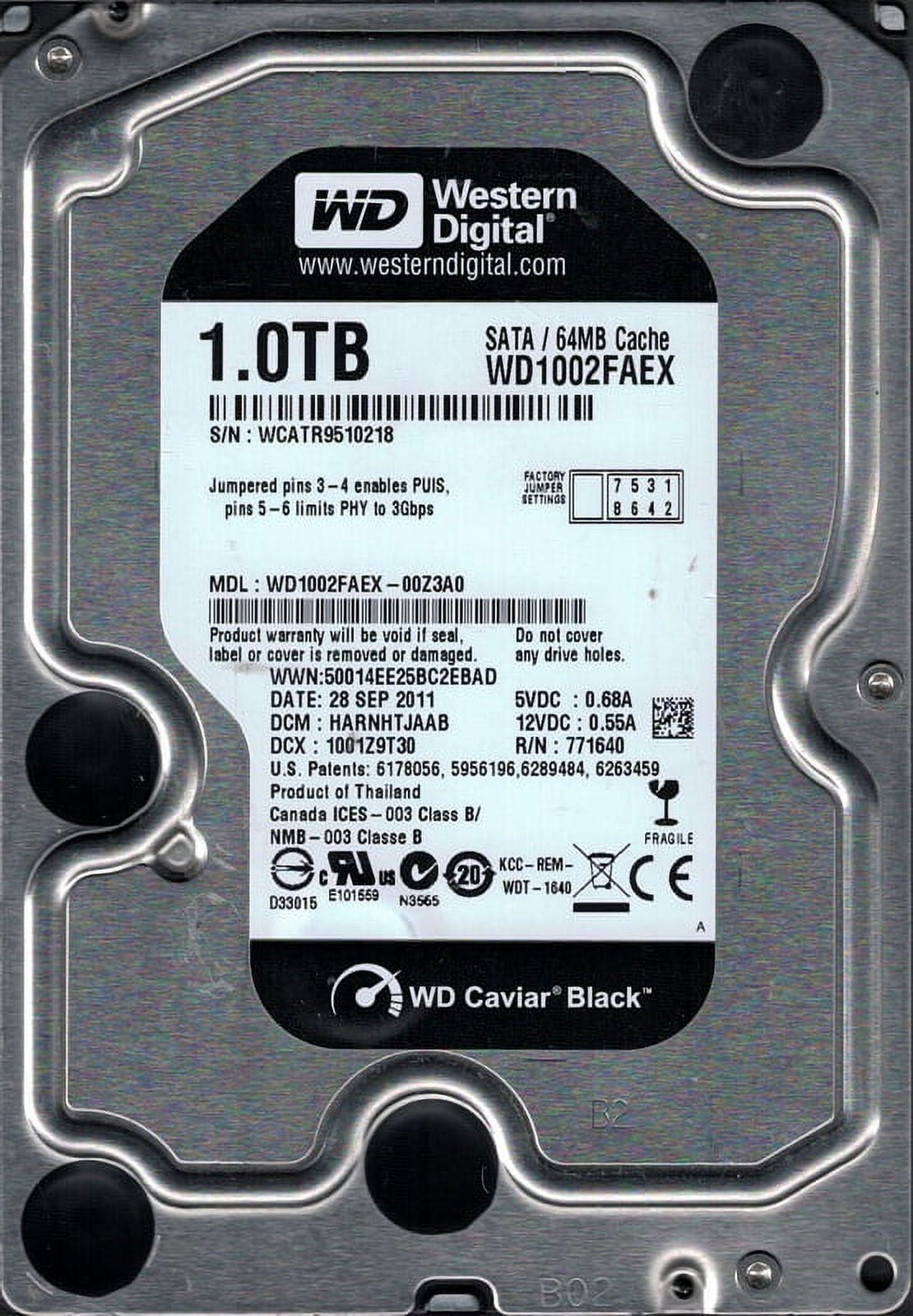 WD1002FAEX-00Z3A0 DCM: HARNHTJAAB WCATR Western Digital 1TB - Walmart.com