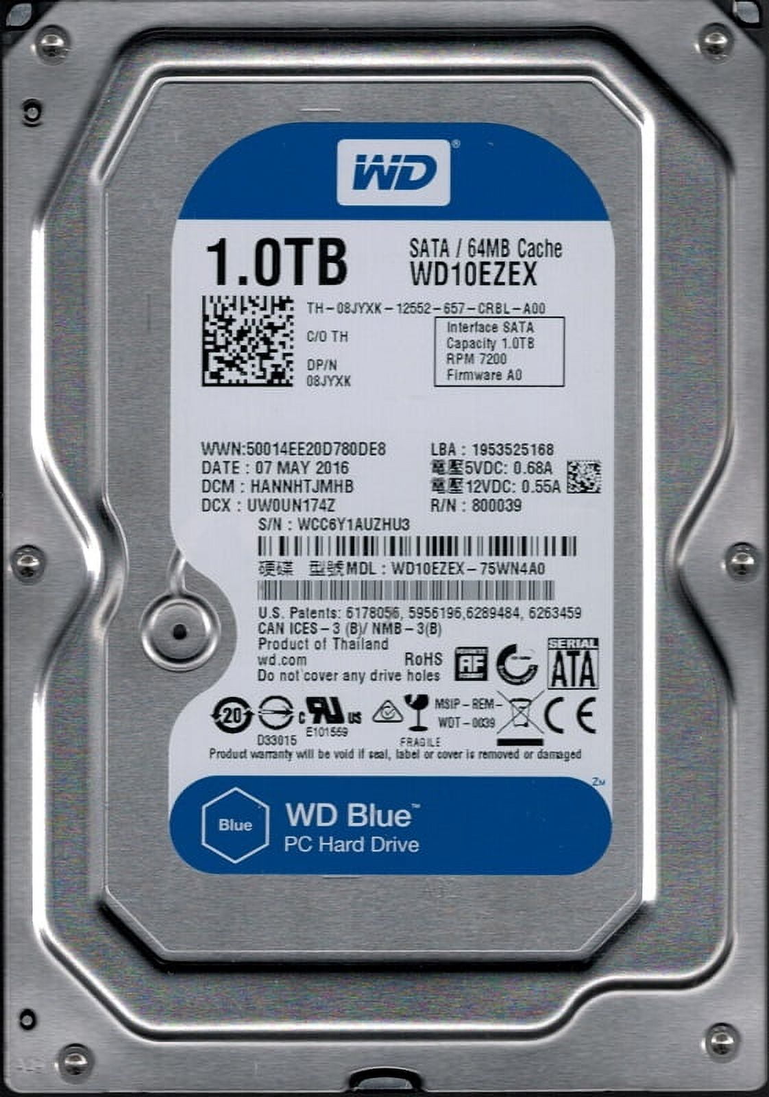 WD10EZEX-75WN4A0 DCM: HANNHTJMHB WCC6Y Western Digital 1TB - Walmart.com