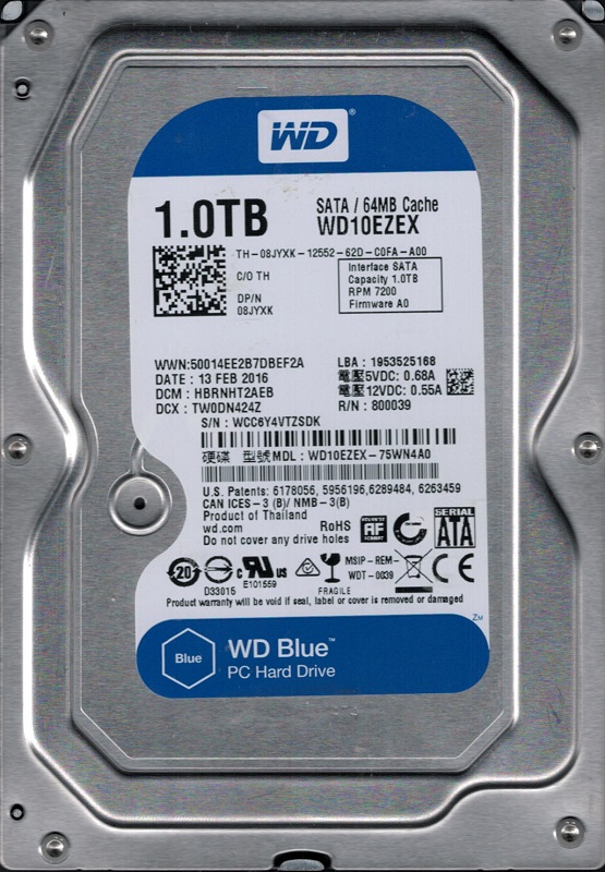 WD10EZEX-75WN4A0 DCM: HBRNHT2AEB WCC6Y Western Digital 1TB - Walmart.com