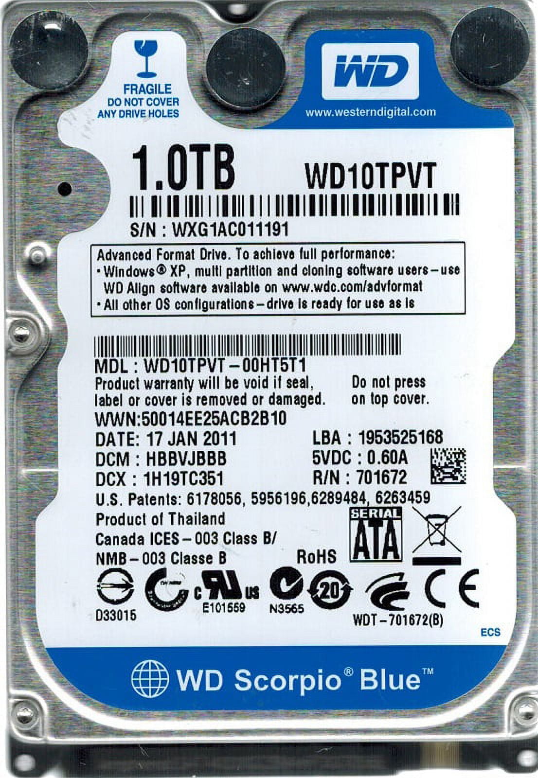 WD10TPVT-00HT5T1 Western Digital DCM: HBBVJBBB 1TB - Walmart.com