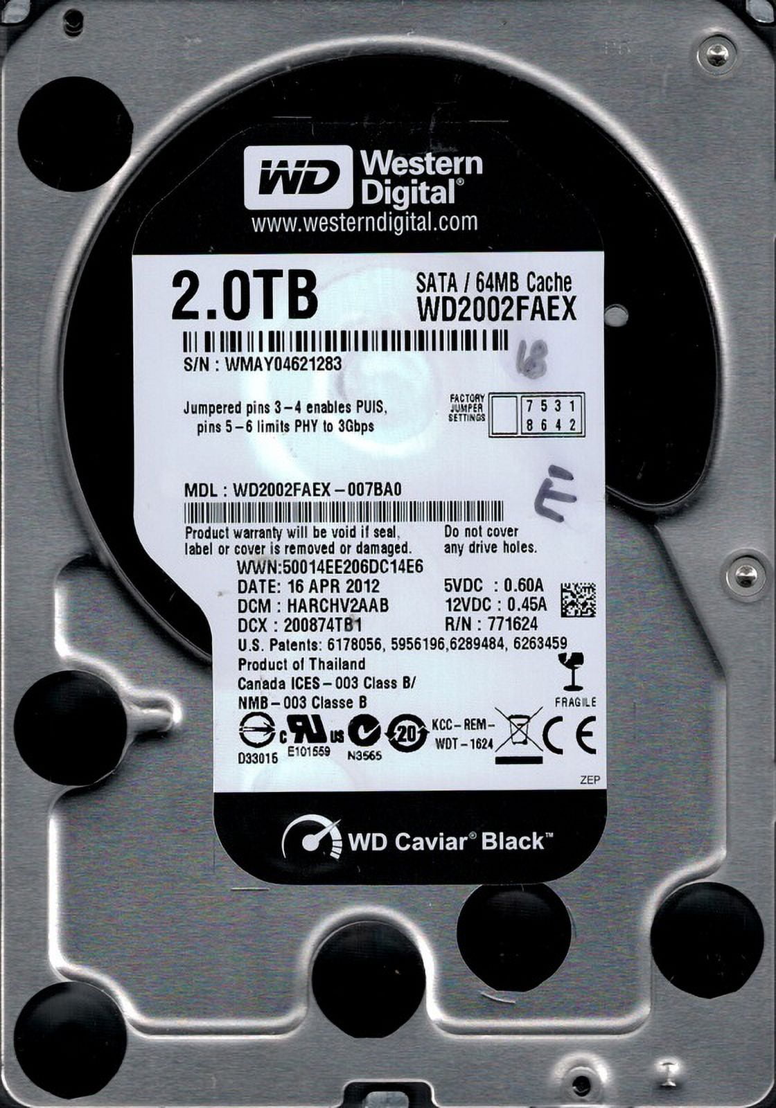 WD2002FAEX-007BA0 Western Digital DCM: HARCHV2AAB 2TB - Walmart.com