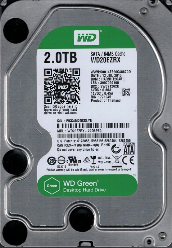 WD20EZRX-22D8PB0 DCM: HARNHT2CAB WCC4M Western Digital 2TB - Walmart.com
