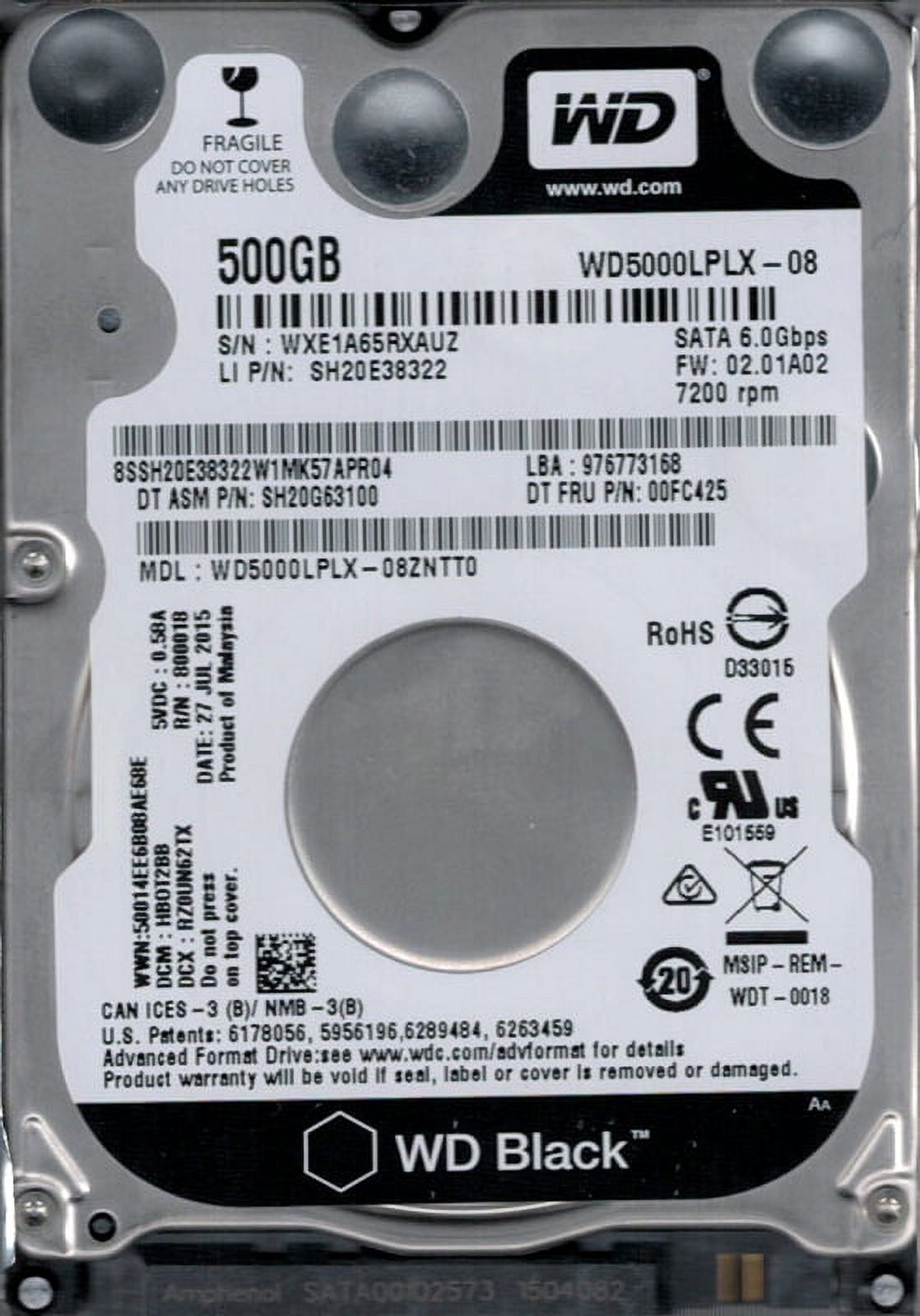 WD5000LPLX-08ZNTT0 DCM: HBOT2BB WXE1A Western Digital 500GB - Walmart.com WD5000LPLX-08ZNTT0 DCM: HBOT2BB WXE1A Western Digital 500GB - Walmart.com
