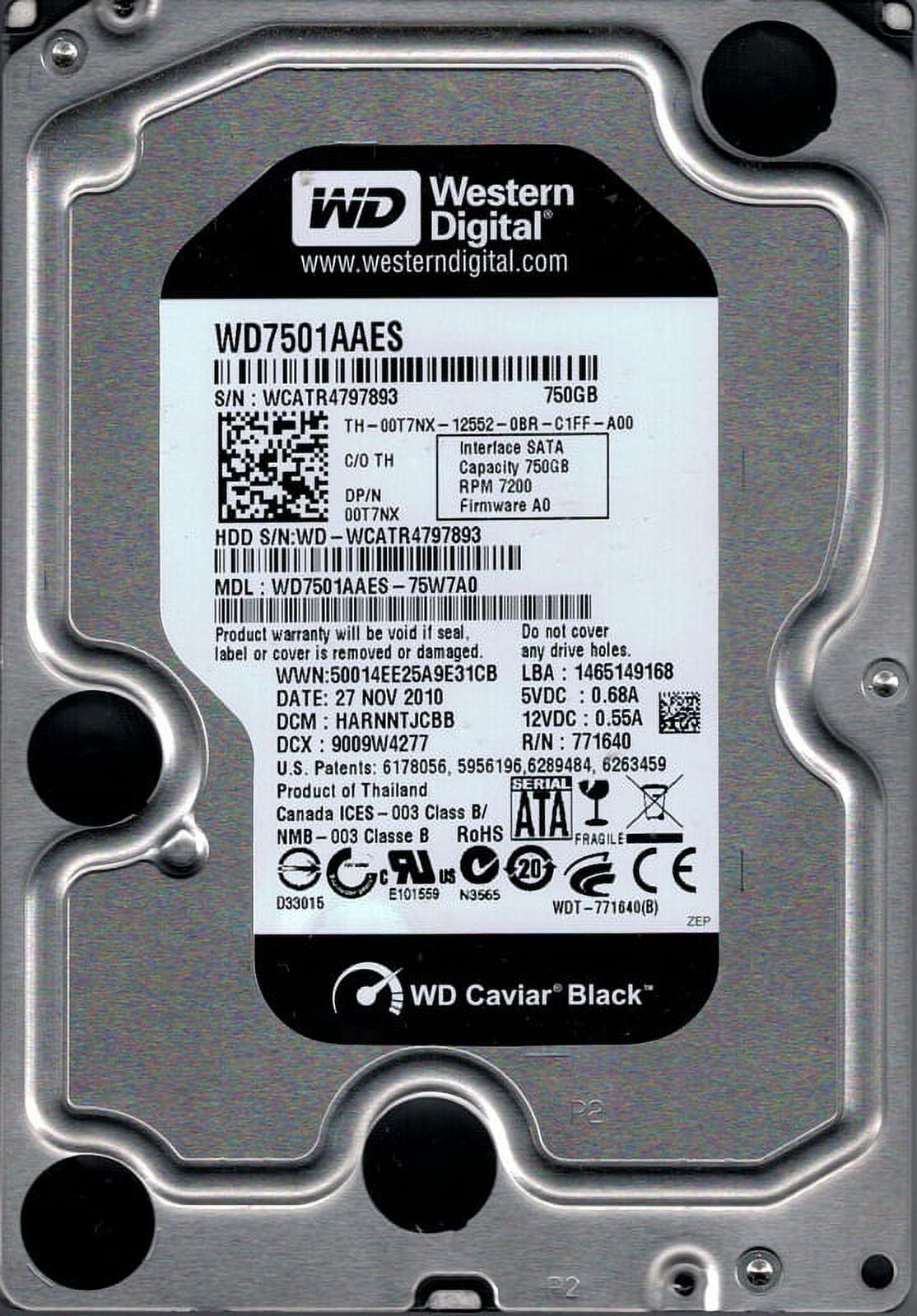WD7501AAES-75W7A0 DCM: HARNNTJCBB WCATR Western Digital 750GB - Walmart.com