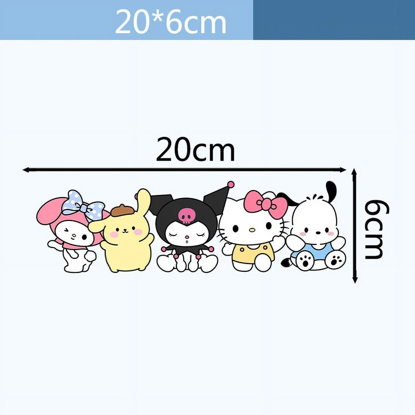 WDAIDE Sanrio Anime Sticker Kawaii Hello Kitty Car Rearview Mirror By ...