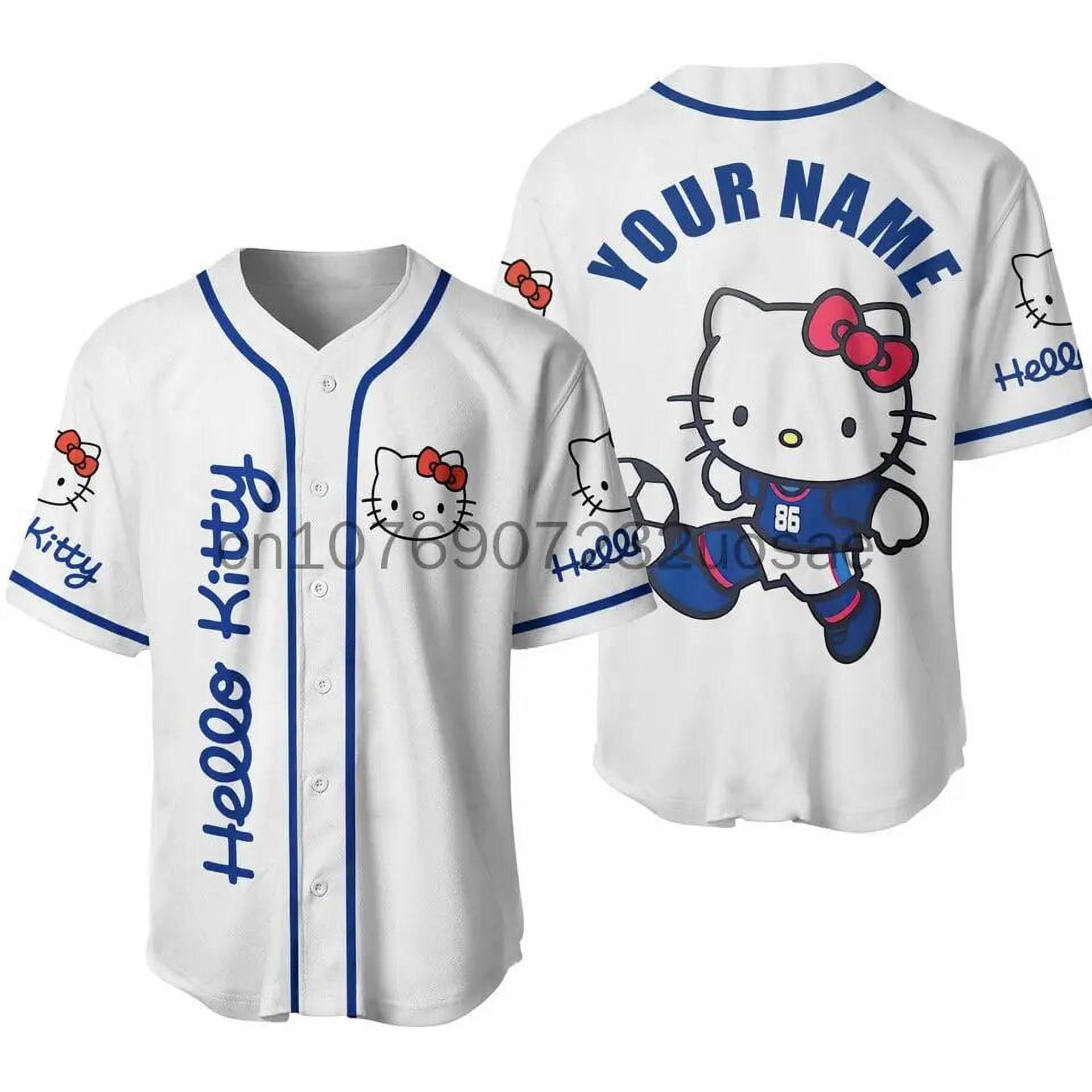 WDAIDJ 2024 Hello Kitty Baseball Lovely Personalized Cartoon Print ...