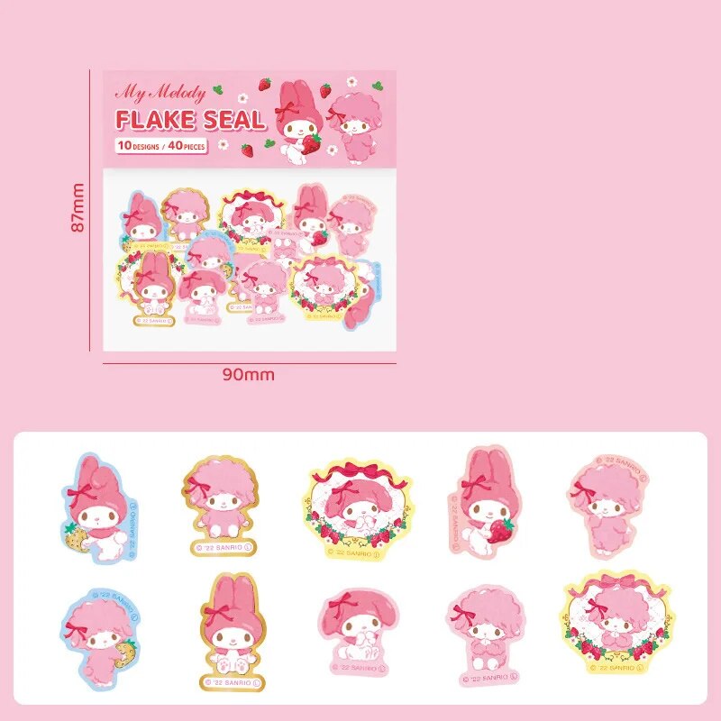 WDAIDJ 40 PCS/Set Sanrio Stickers Hello Kitty Kuromi Anime Waterproof ...