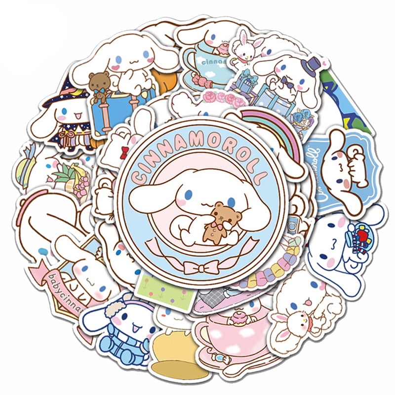 WDAIDJ 50pcs Cute Anime Cinnamoroll Stickers Kawaii Sanrio Series ...