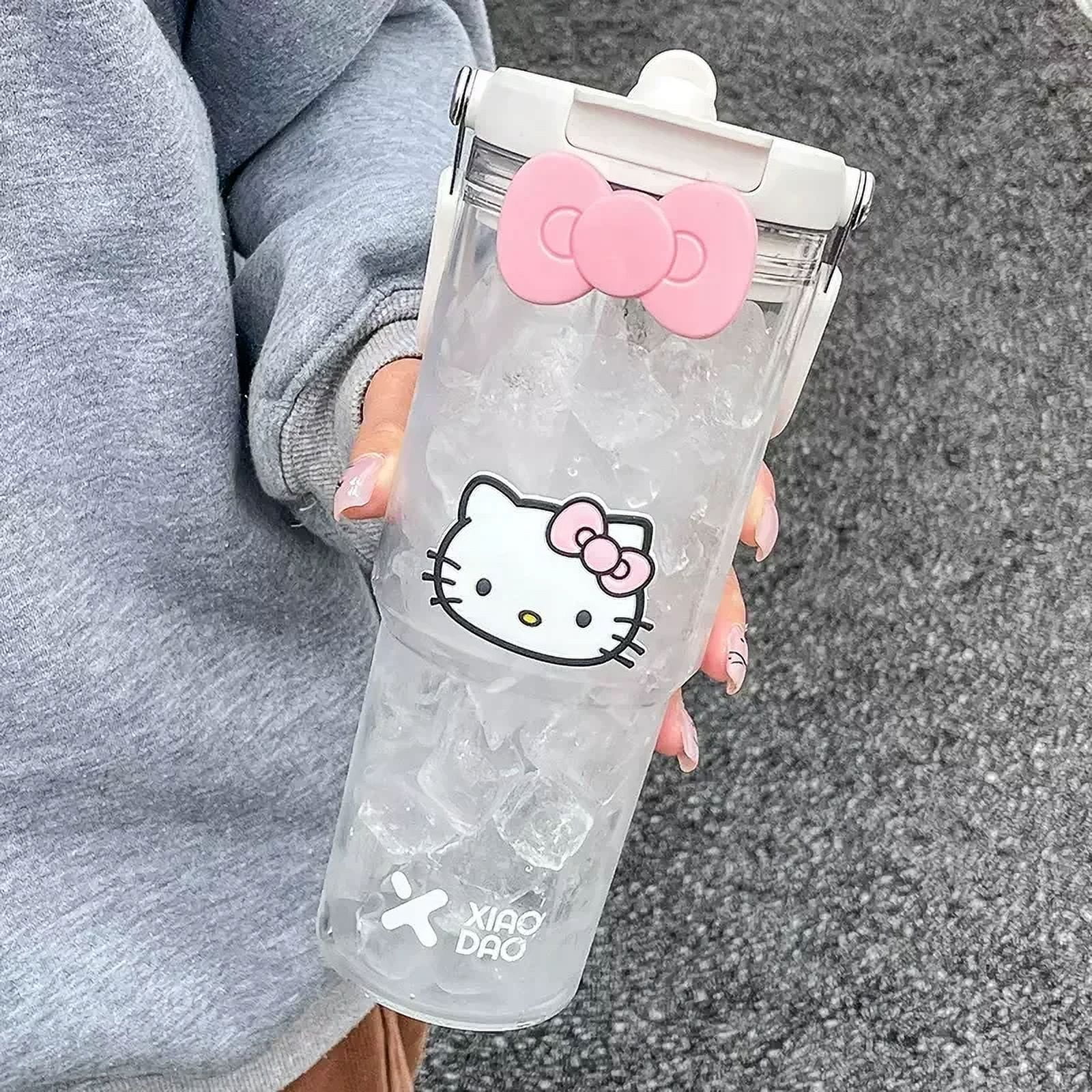 WDAIDJ 900ML Sanrio Hello Kitty Large Capacity Plastic Water Cup, Cartoon Portable Beverage ...