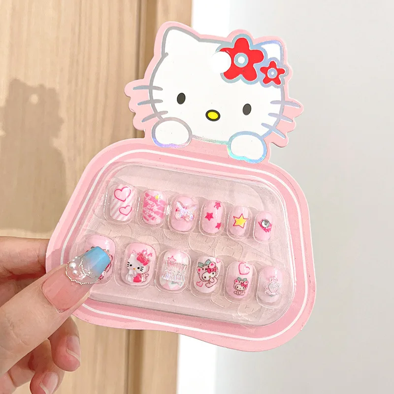 WDAIDJ Cartoon Sanrio Hello Kitty Kids Nail Sticker Cute Cinnamoroll ...