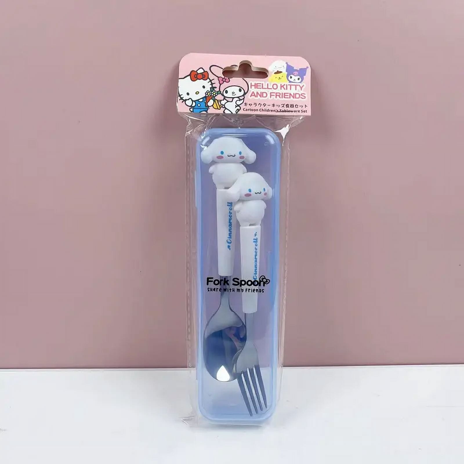 WDAIDJ Sanrio Spoon Fork 2 Piece Set Cute Kuromi Pompompurin Hello ...
