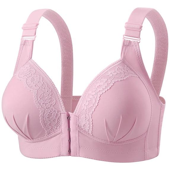 WDDDD Women's Front Closure Wireless Plus Size Full Coverage Bra Light ...
