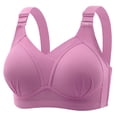 WDDDD Women's Full Figure Seamless Wireless Comfort Bra Purple 42 ...