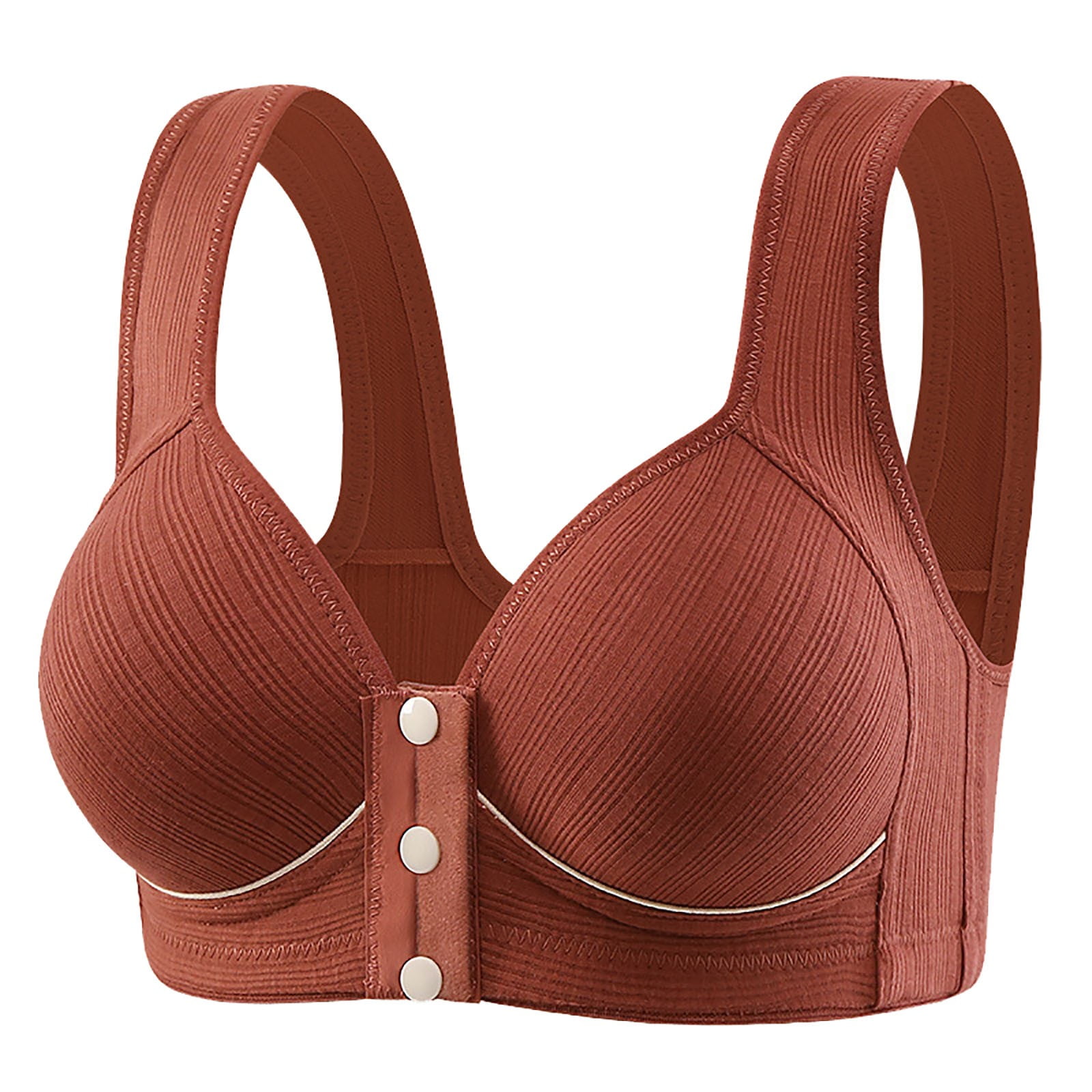 WDDDD Women's Thin Seamless Vest Soft Support Large Chest Small Half ...