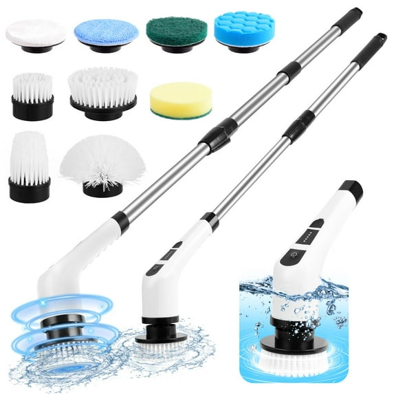 WDFAACK Electric Spin Scrubber,Cordless Spin Scrubber for Cleaning with ...