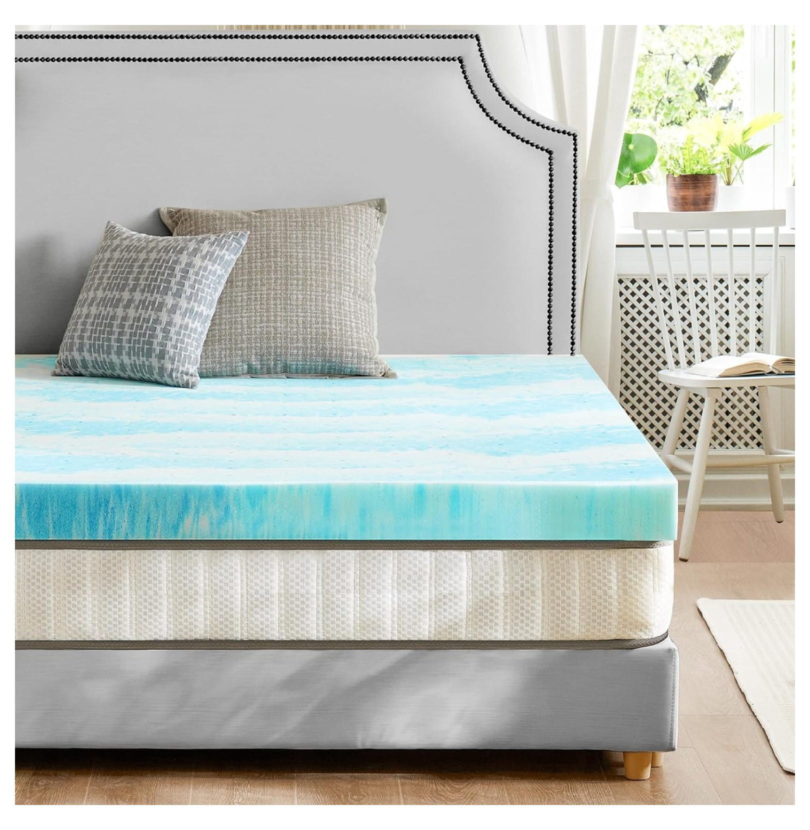 WDNMD9418 Mattress Topper Full, Cooling Gel Infused Memory Foam Bed ...
