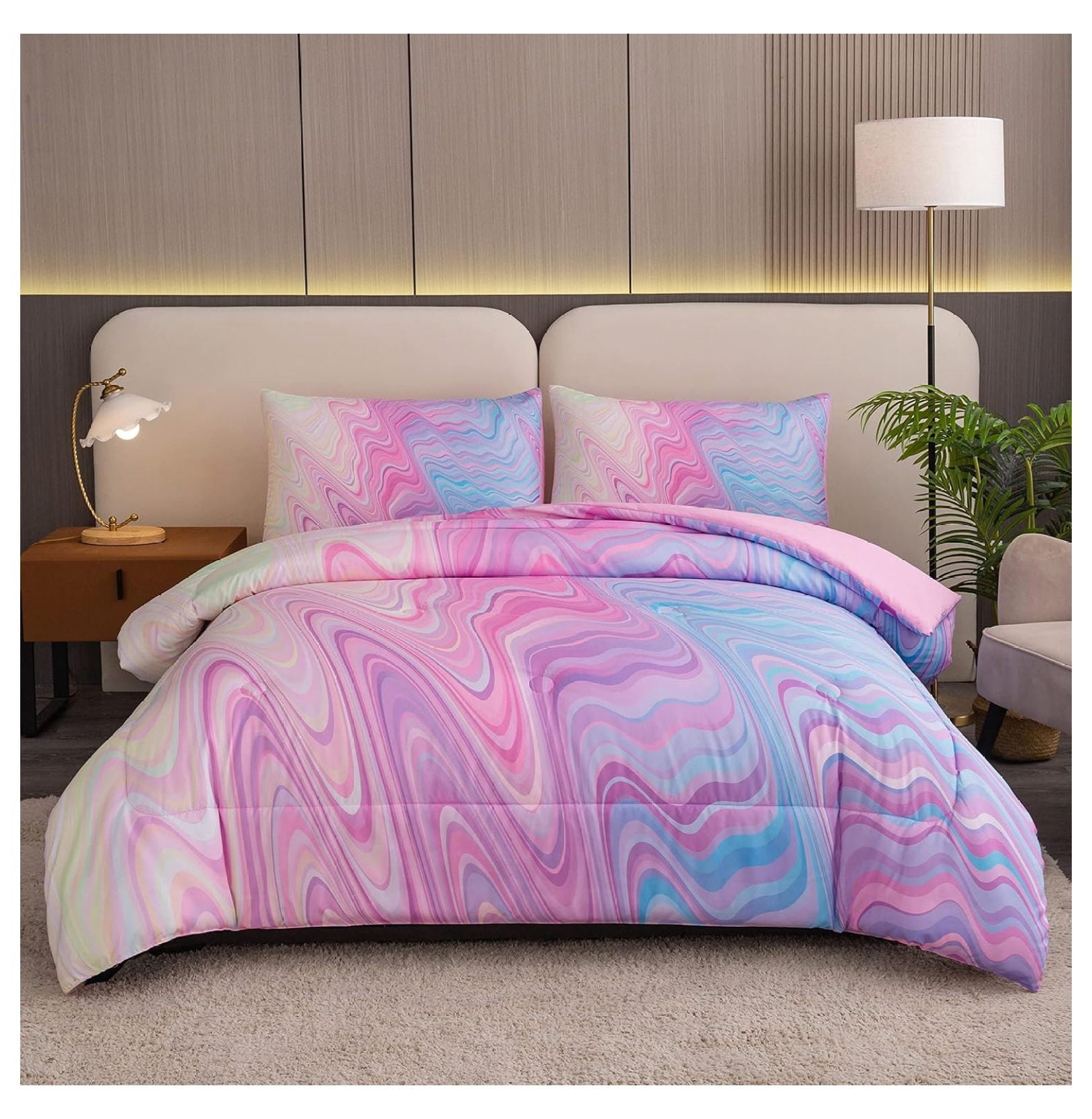 WDNMD9418 comforter for girls,Tie Dye Comforter Size,Blue Purple ...