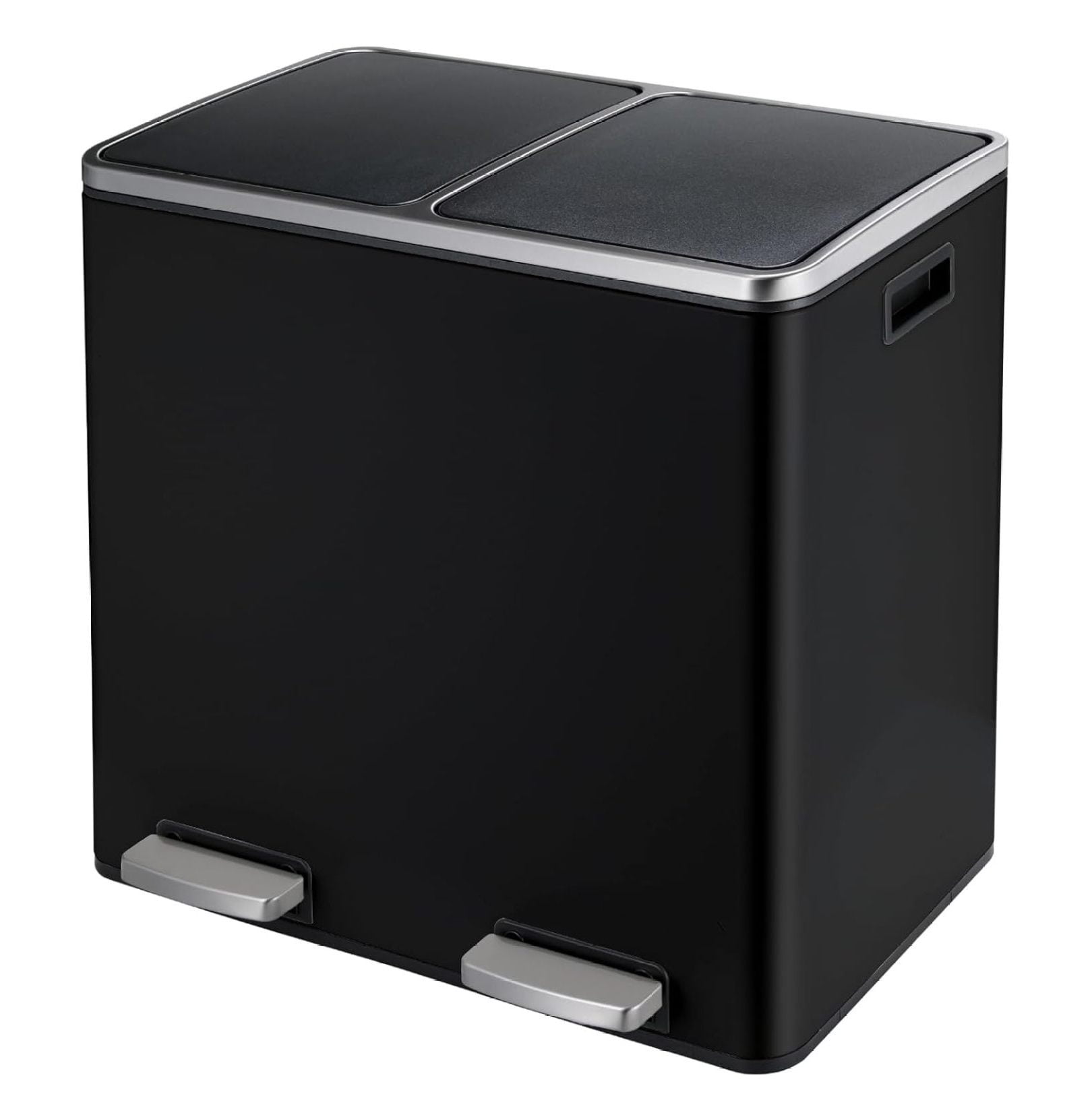 WDNMD941812 Gallon Dual Trash Can, 48L Stainless Steel Kitchen Garbage ...