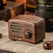 Portable Retro Bluetooth Speaker Nostalgic Plug-in Wireless Audio FM ...