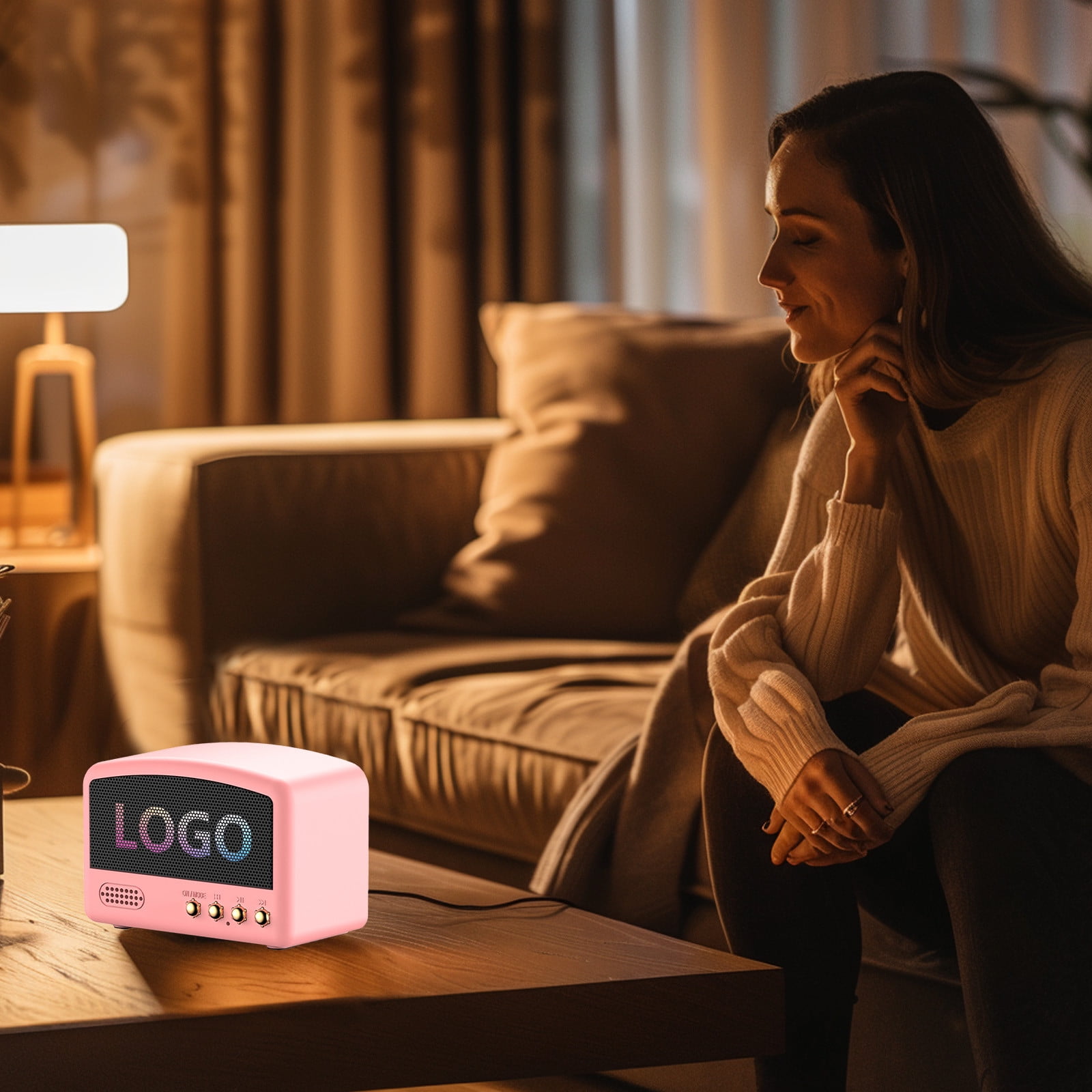 WDOBM Portable Bluetooth Speaker,Wireless Speakers,Color Screen Wireless Insert Memory Card Mini ...