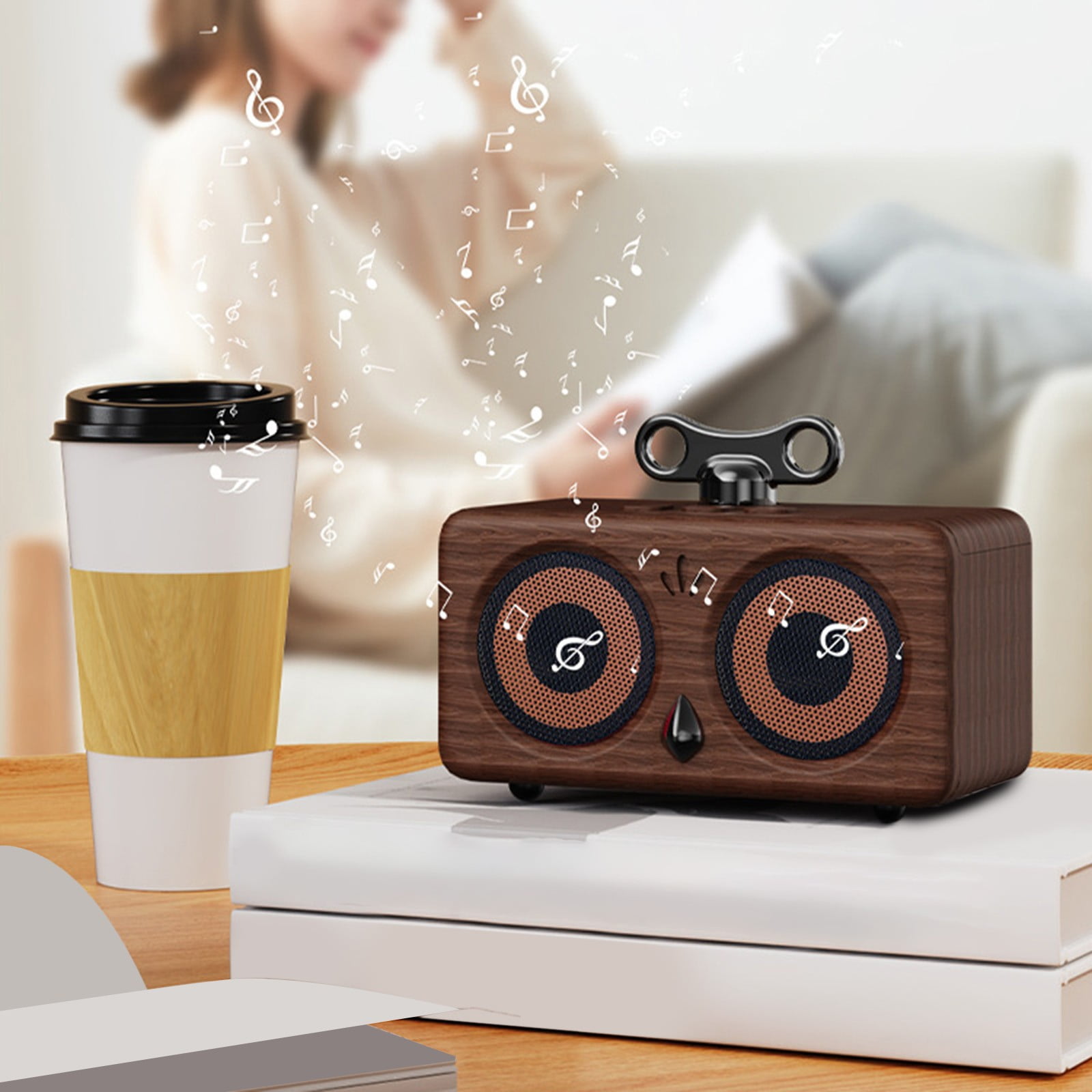 WDOBM Portable Bluetooth Speaker,Wireless Speakers,Cute Owl Bluetooth 5.3 Wireless Speaker with ...