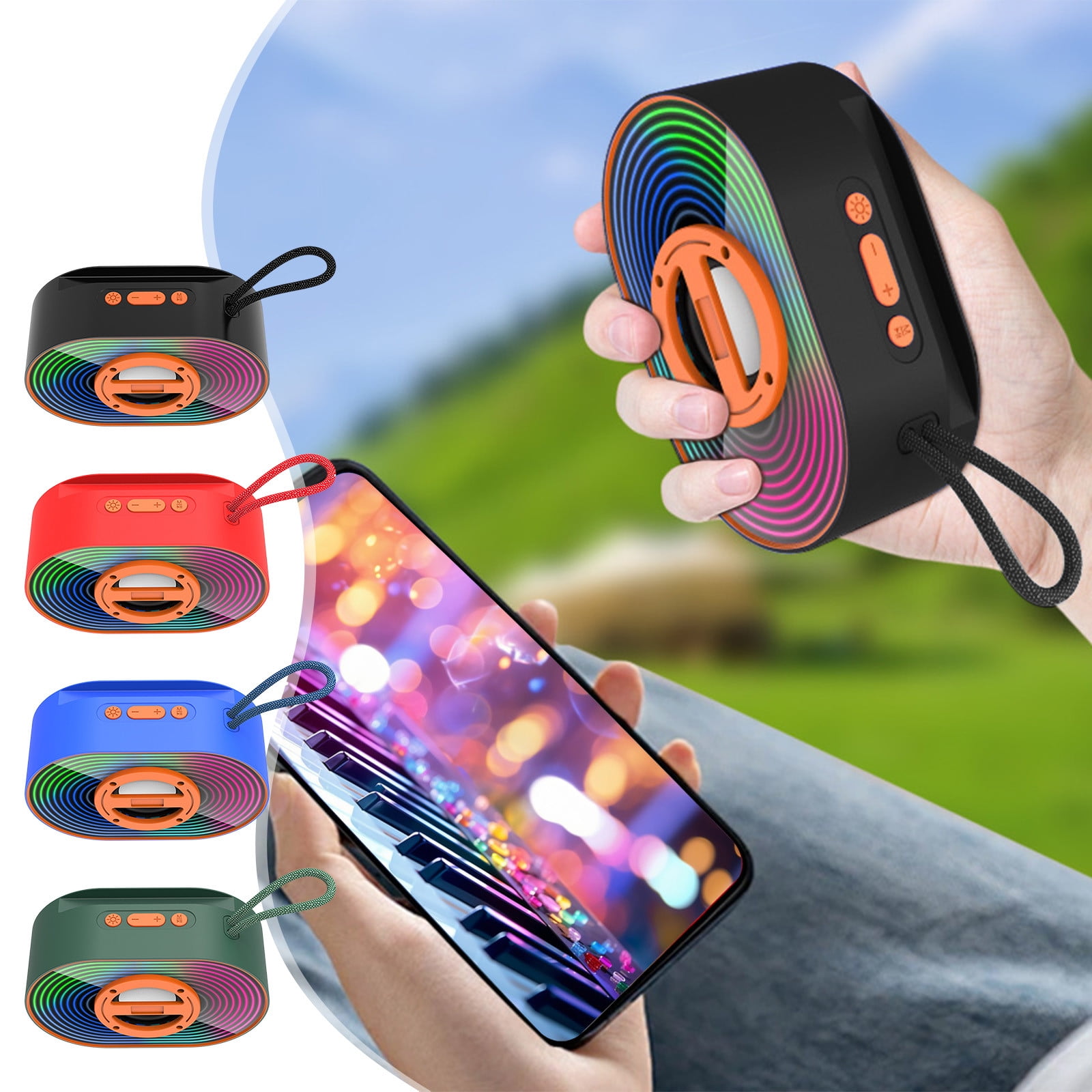 WDOBM Portable Bluetooth Speaker,Wireless Speakers,Mini Bluetooth Speaker Atmospheres Mirror ...