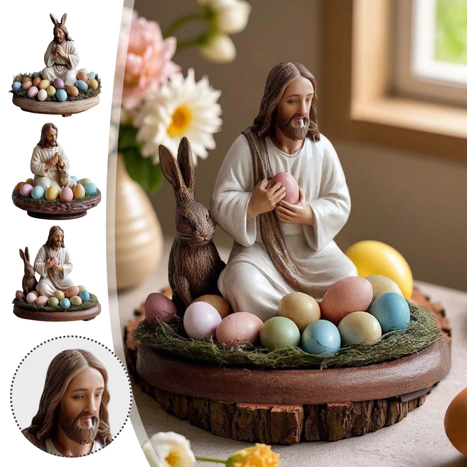WDOBM Statues for Home Decor,Easter Bunny Table Decor Bunny Easter 2D ...