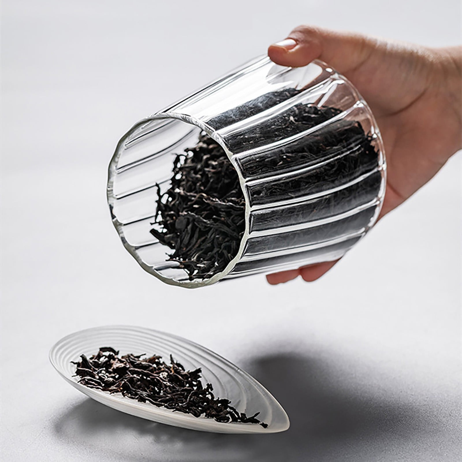 WDOEID Glass Coffee Nuts Canister Airtight Storage Jar Petal Decorative ...