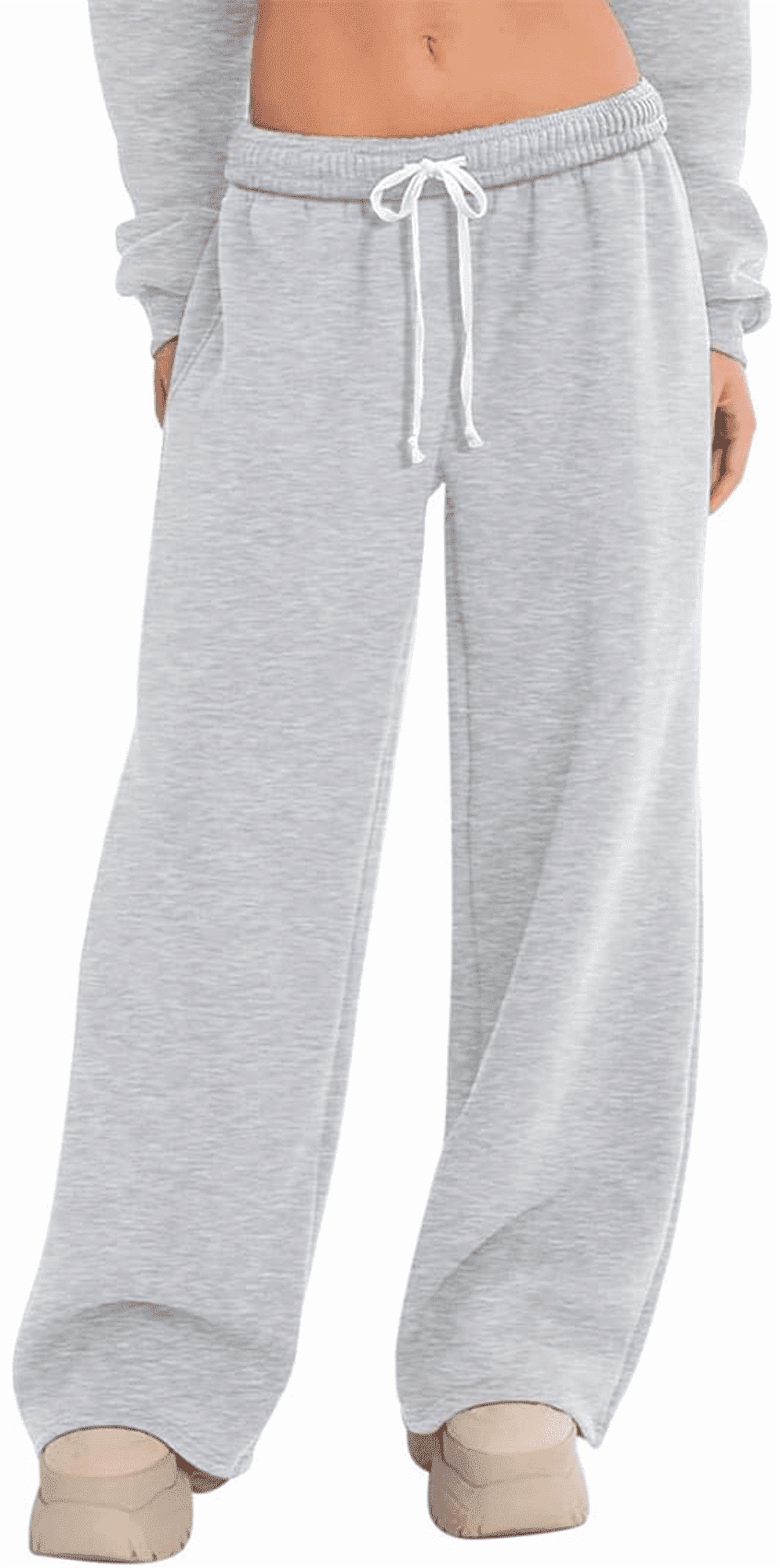 WQD Women's Sweatpants Wide Leg Lounge Joggers with Drawstring Comfy ...