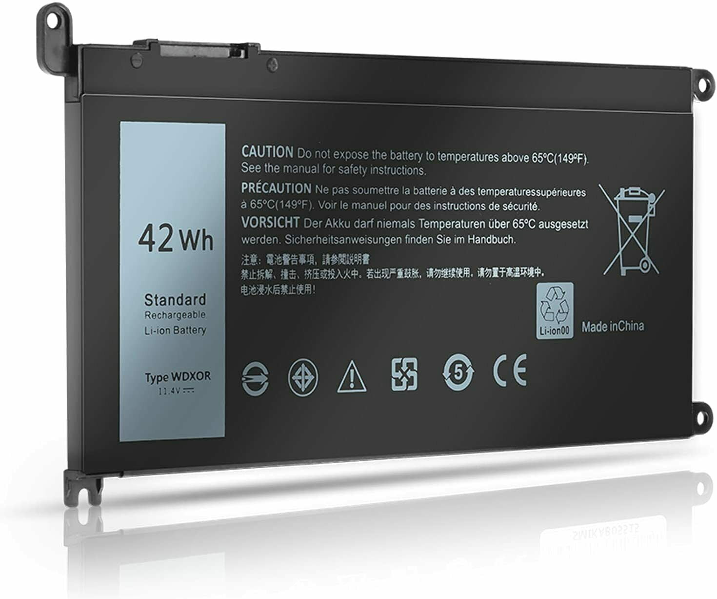 WDXOR Battery For DELL Inspiron 15 5567 5568 13 5368 7368 7569 17 5765 ...
