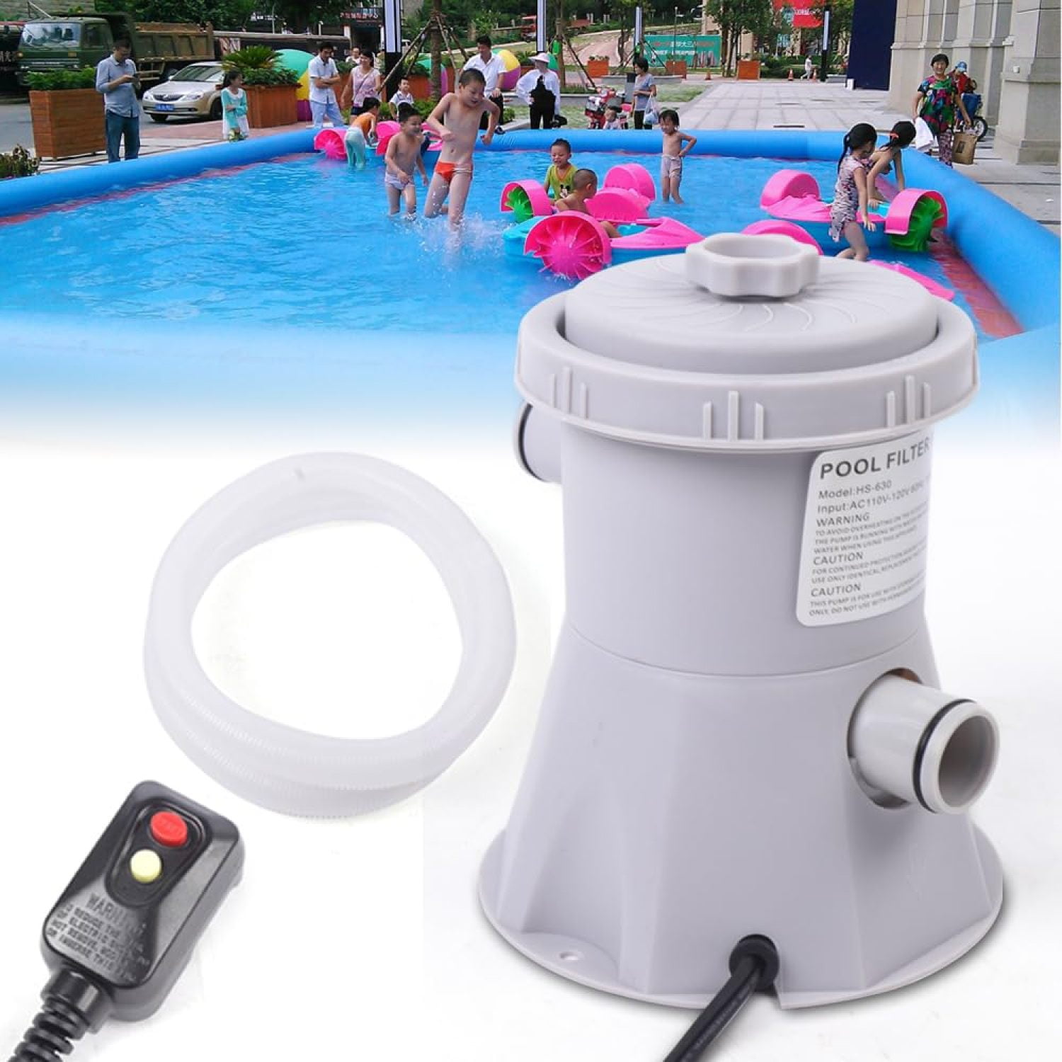 WDZCZDoo Above Ground Pool Filter Pump - 110V/60HZ 20W Pool Filter Pump ...