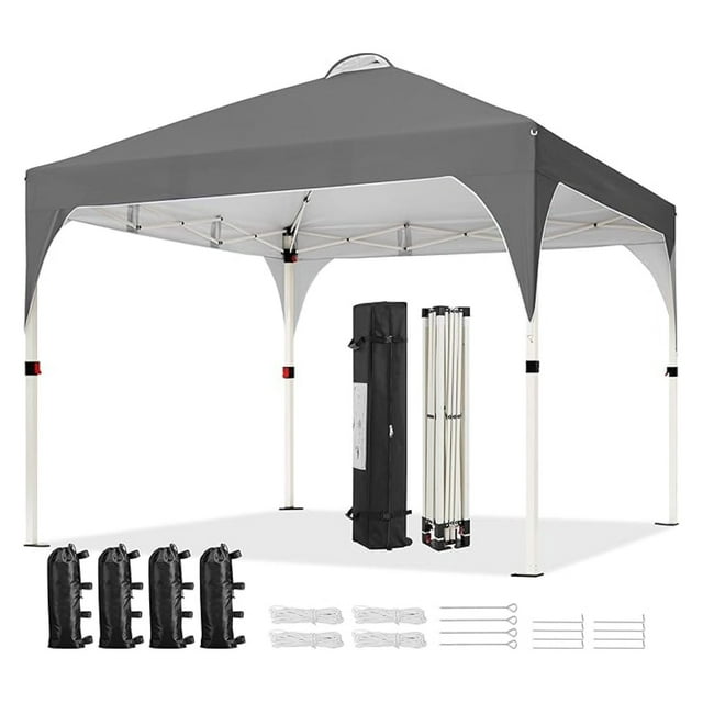 WDZS 10x10 Pop Up Canopy Tent with Vent, Easy Set Up Tent, Instant Sun ...