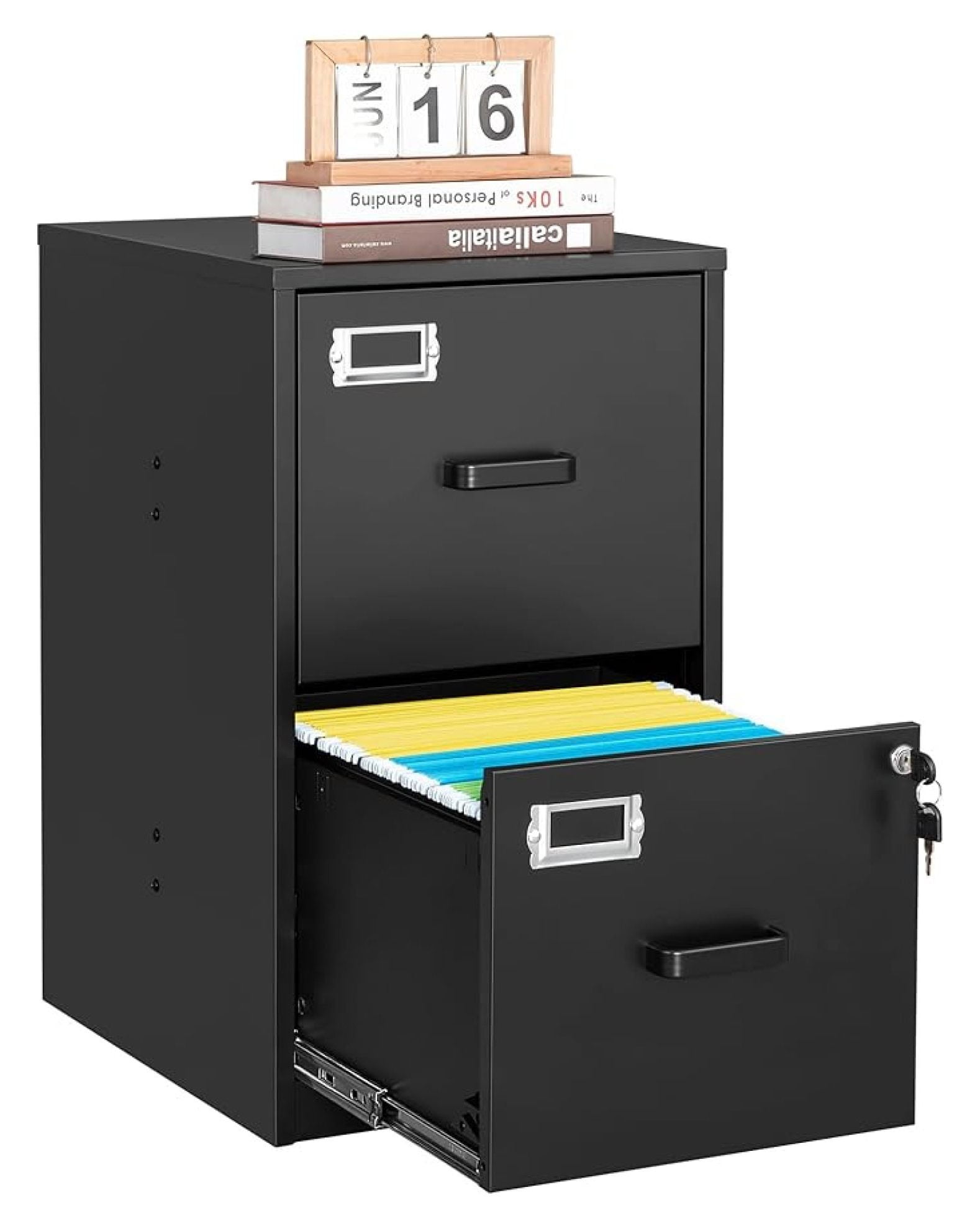 WDZS 2 Drawer File Cabinet with Lock,Metal Office Small Filing Cabinets ...