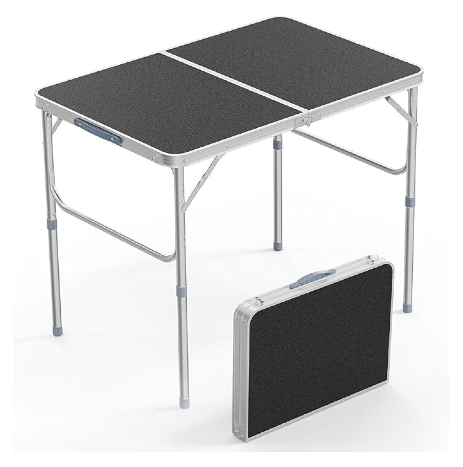 WDZS 3FT Small Camping Table Adjustable Height Aluminum Folding Table ...