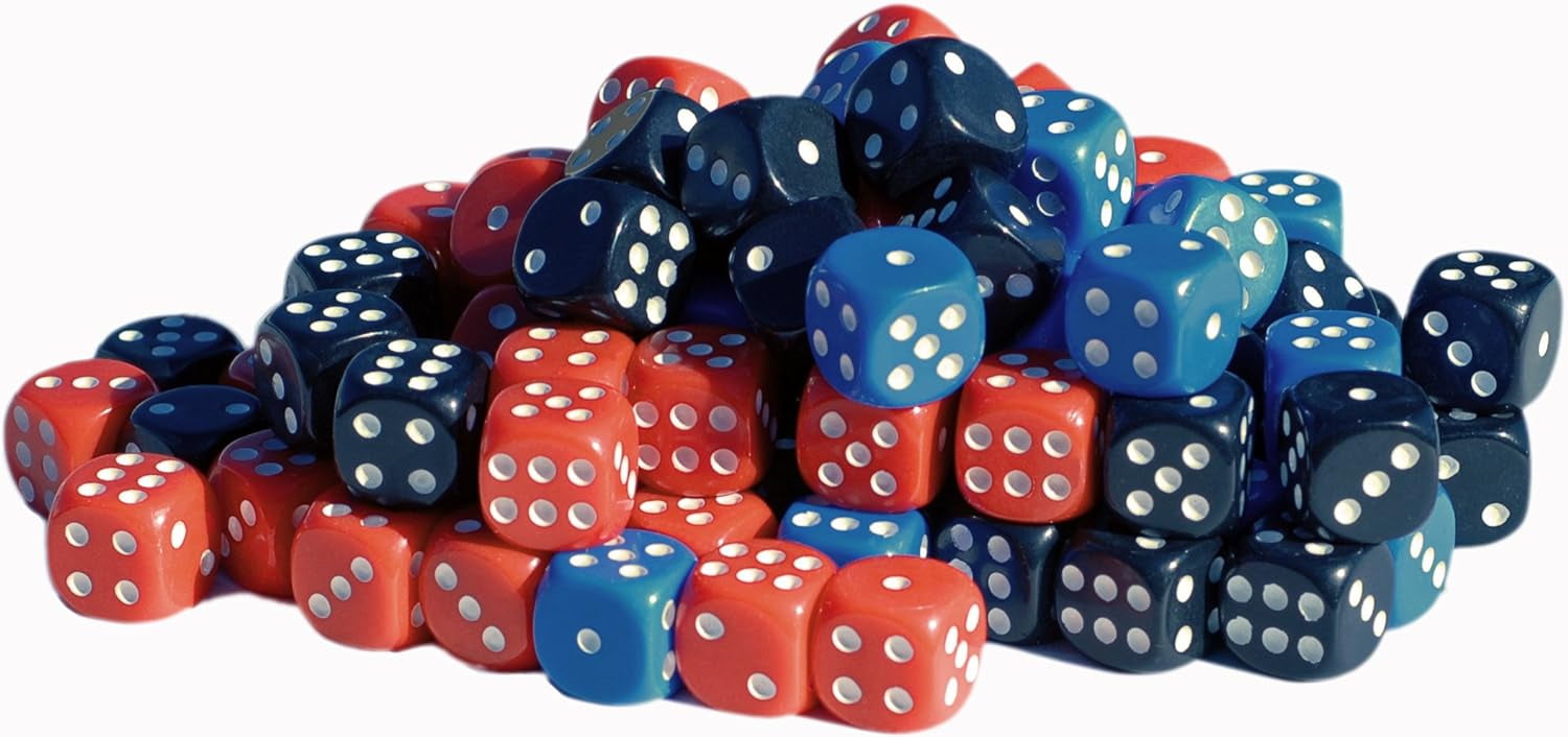 WE Games Assorted Color Dice with Rounded Corners - 100 Pack - Walmart.com
