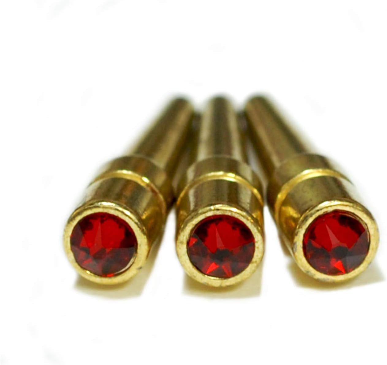 WE Games Brass Cribbage Pegs - Swarovski Crystals - Set of 3 - Siam Red ...