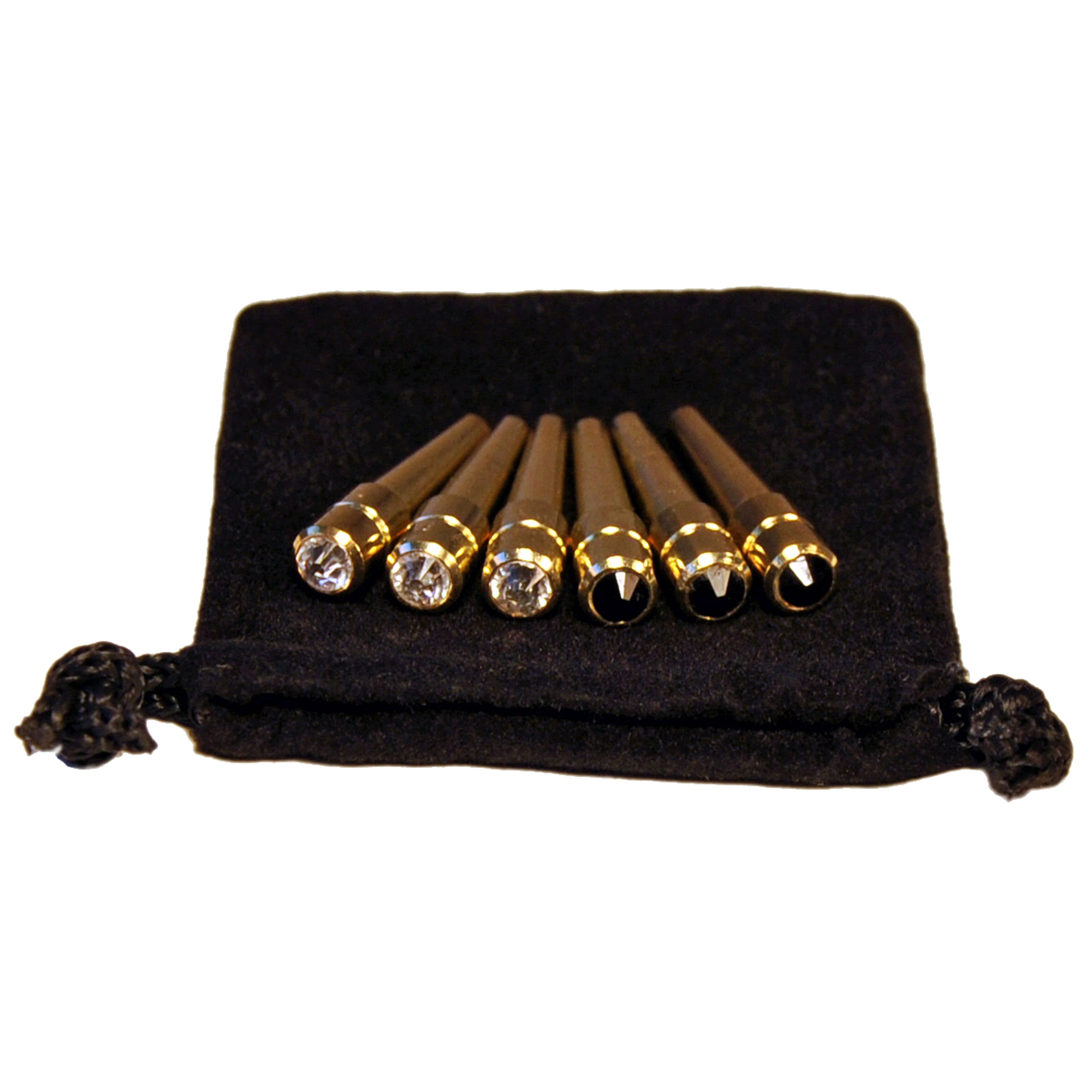 WE Games Brass Cribbage Pegs with Swarovski Crystals - Black/Clear ...