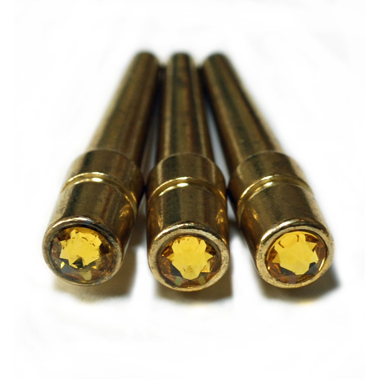 WE Games Brass Swarovski Crystals Cribbage Pegs, 3 Pegs, Light Topaz ...